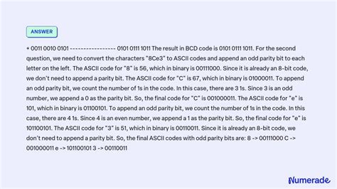 Solved 8 Convert Decimal 256 And 325 To Bcd Codes And Perform Their Addition Using The Bcd