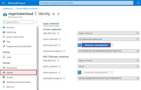 Rotate The Cloudadmin Credentials For Azure Vmware Solution Azure Vmware Solution Microsoft