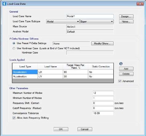 Modal Load Case Data Download Scientific Diagram