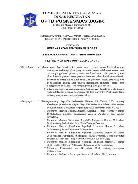 8231 Sp Persyaratan Penyimpanan Obat Pdf