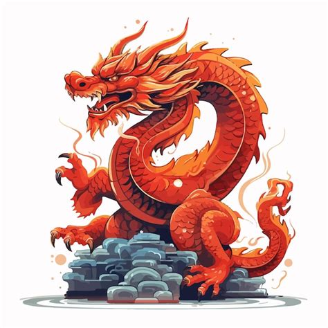 китайский дракон Премиум векторы