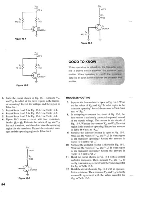 Experiment Transistor Operating Regions Tetermine Chegg Com