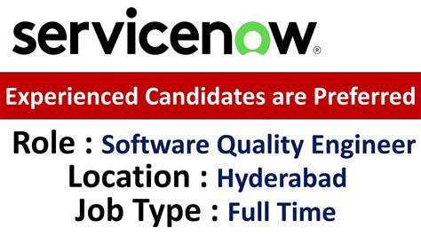 Servicenow Hiring Software Quality Engineer Experienced Candidates Are Preferred Youtube