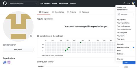 Github Menu
