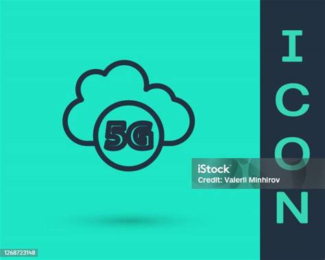 블랙 라인 클라우드 5g 녹색 배경에 고립 된 새로운 무선 인터넷 와이파이 연결 아이콘 글로벌 네트워크 고속 연결 데이터 속도
