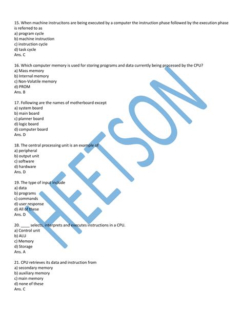 computer architecture question and answer pdf