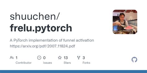 github shuuchen frelu pytorch a pytorch implementation of funnel