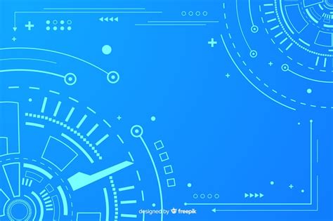 Hud와 추상 기술 배경 무료 벡터