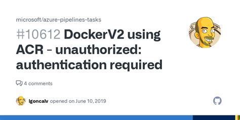 Dockerv2 Using Acr Unauthorized Authentication Required · Issue