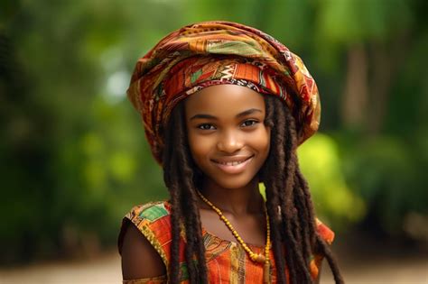 Premium Photo Beautiful Young Jamaican Girl Posing Smiling In Front