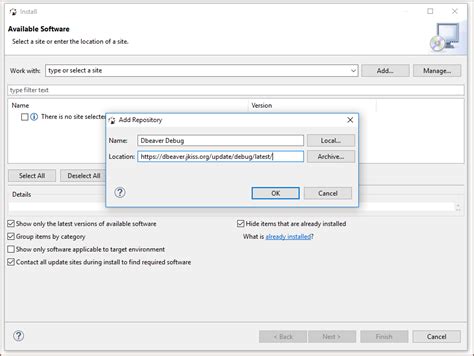 Debugplugininstall · Dbeaverdbeaver Wiki · Github