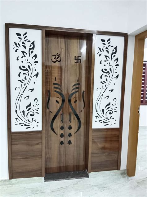 Door Prayer Room Designs By Interior Designer Ranjith C Palakkad Kolo