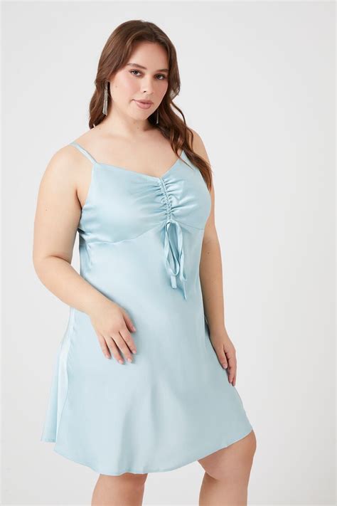 Plus Size Satin Slip Mini Dress Forever21us