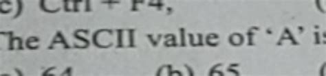 The Ascii Value Of A Filo