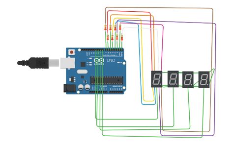 Circuit Design Counter 예제 Tinkercad