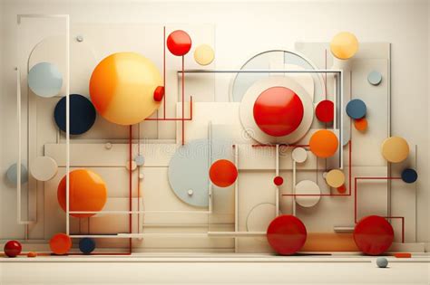 Abstract 3d Background Fancy Shapes In Different Colors Stock