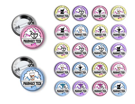 Pharmacy Tech Pharm Tech Pharmacist Technician Pins Pinback Etsy