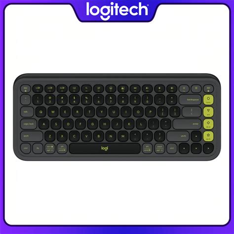 Logitech Клавиатура беспроводная Logitech Pop Icon Keys Английская раскладка серый зеленый
