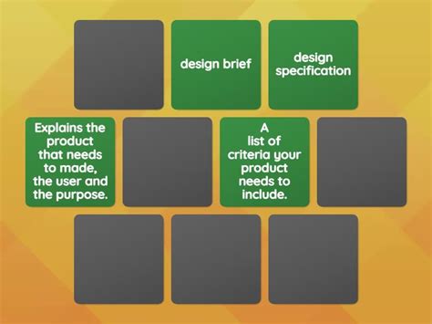 Design Technology Lesson 5 Retrieval Design Matching Pairs