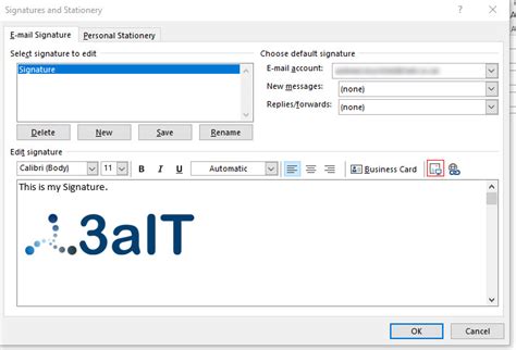 HowTo Add An Email Signature In Outlook AIT