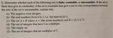 Solved Determine Whether Each Of The Following Sets Is Chegg
