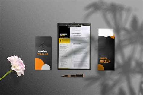 Premium Psd Corporate Brand Identity Envelop And Pad Mockup Design At