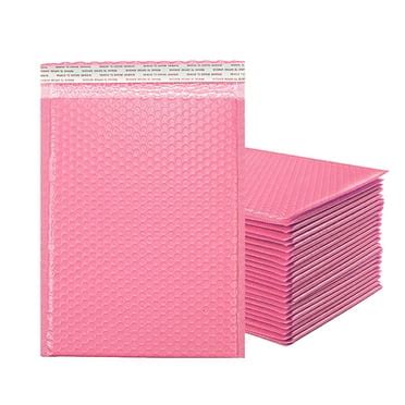 Riforla 10pcs Bubble Mailer Self Seal Pink Bubble Padded Mailing