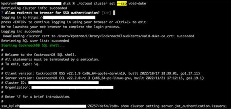Sso To Cockroachdb Clusters Using Jwt