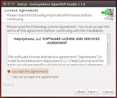 Linux And Unix Installation Of GoAnywhere Open PGP Studio