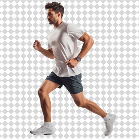 Premium PSD Running Sporty Man Isolated On Transparent Background Png File Format