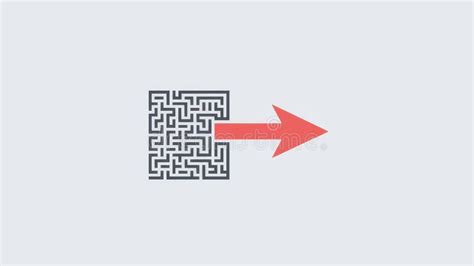 A Maze Like Qr Code With A Bold Red Arrow Pointing Right Symbolizing