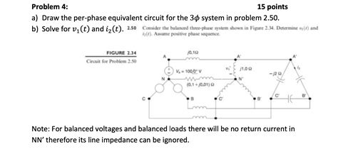 Solved Problem Pointsa Draw The Per Phase Equivalent Chegg