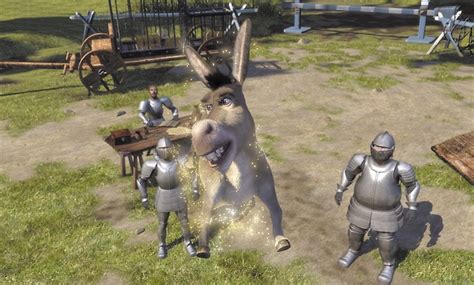 슈렉의 진정한 친구 동키 모델 당나귀 페리 무지개다리 건너