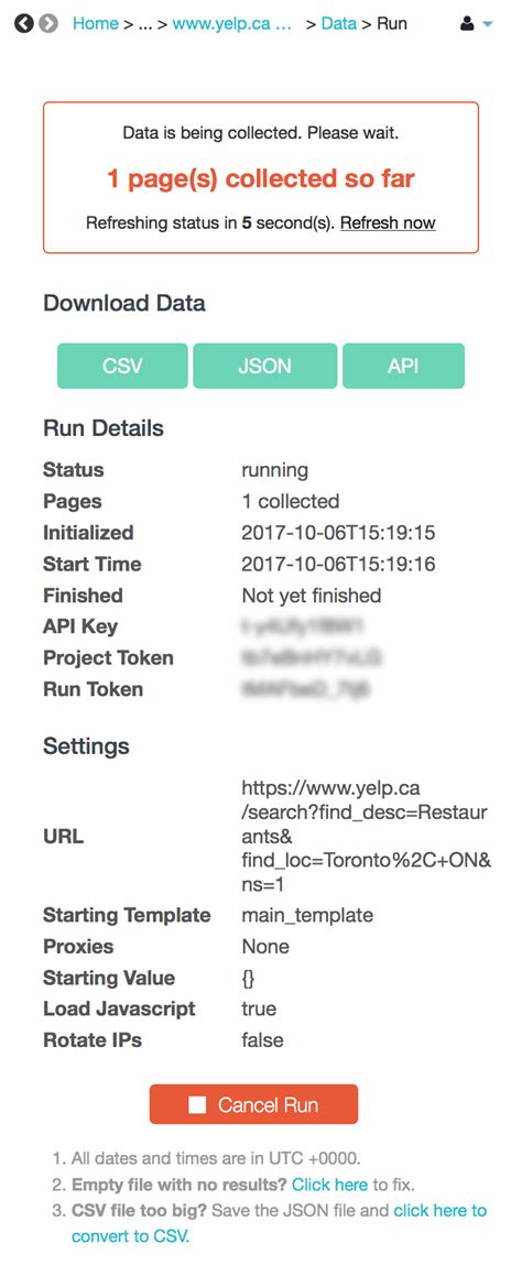 Lesson 6 Getting Your Data Parsehub Help Center