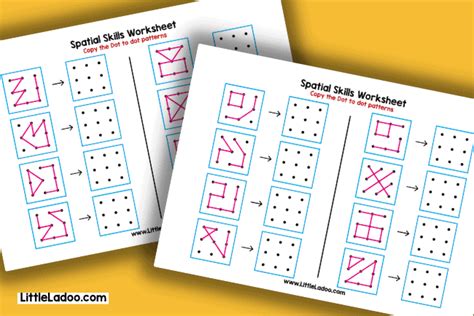 Dot To Dot Copy Practice Visual Perceptual Skills Worksheets