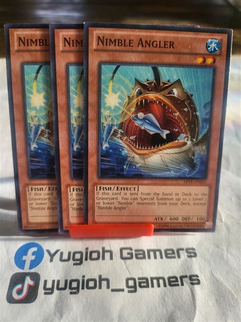 Yu Gi Oh Nimble Angler X3 Abyr 1st Common Light Played Ebay