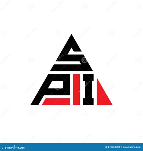 Spi Triangle Letter Logo Design With Triangle Shape Spi Triangle Logo Design Monogram Stock