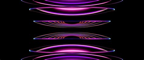 Ipad Pro M2 Wallpaper 4k Neon Circles Purple Stock