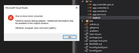 Typescript How To Debug Nestjs Program In Microsoft Visual Studio Stack Overflow