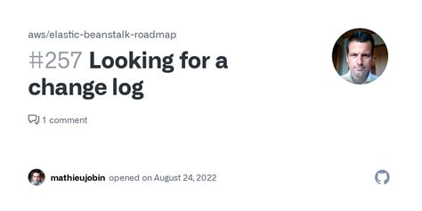 Looking For A Change Log Issue Aws Elastic Beanstalk Roadmap GitHub