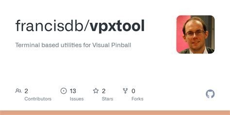 Github Francisdbvpxtool Terminal Based Utilities For Visual Pinball