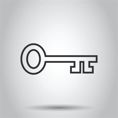 Key Icon In Flat Style Password Vector Illustration On White Isolated Background Access
