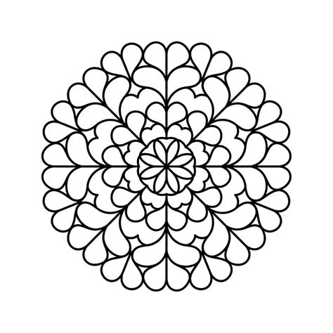 Mandala Semanggi Berdaun Empat