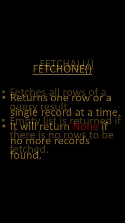 Fetchall Vs Fetchone Grade 12 Important Cbse Exotic Intellect