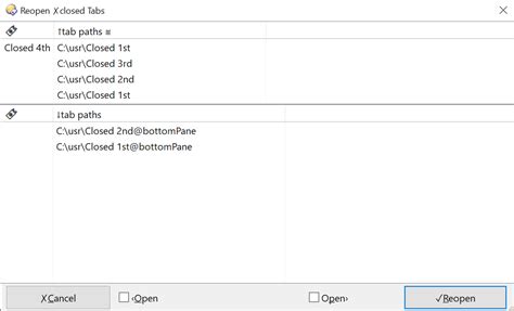 Reopen Multiple Closed Tabs Via Gui Or A Command Buttonsscripts Directory Opus Resource Centre