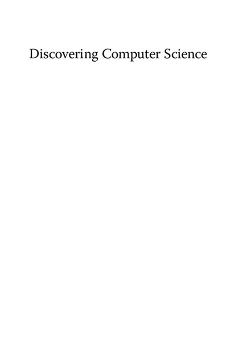 Pdf Discovering Computer Science