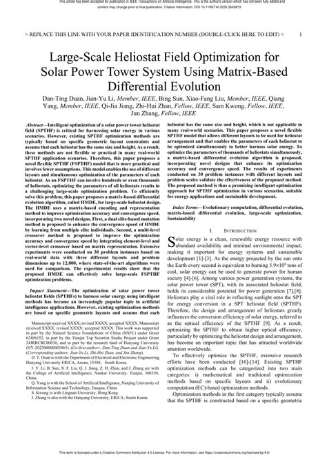 Pdf Large Scale Heliostat Field Optimization For Solar Power Tower System Using Matrix Based