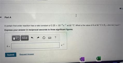 Solved A Certain First Order Reaction Has A Rate Constant Of