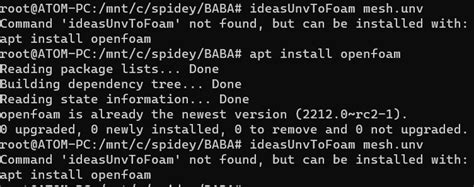 Command Not Found And Looping Ropenfoam