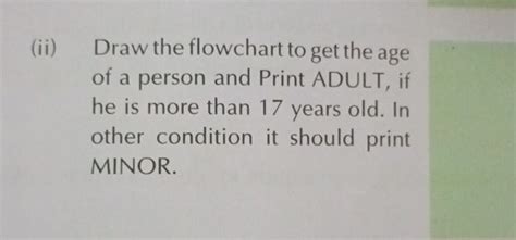 Ii Draw The Flowchart To Get The Age Of A Studyx